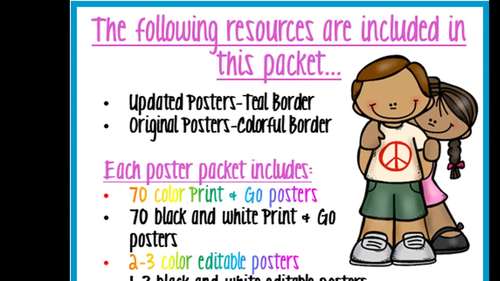 Character Education Posters / 70 Character Education Traits | TPT