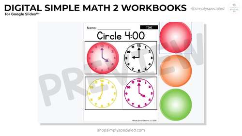 Digital Math Workbooks for Special Ed: 5 Units | Google Slides™ (Set 2)