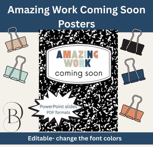 Composition Notebook Amazing Work Coming Soon Posters by BIGG Style Design