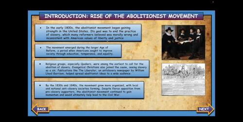 The Abolitionist Movement and Frederick Douglass Powerpoint.L31. Slave ...