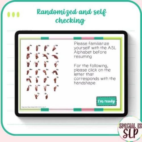 ASL Fingerspelling Handshape to Capital Letter Matching | Boom Cards™