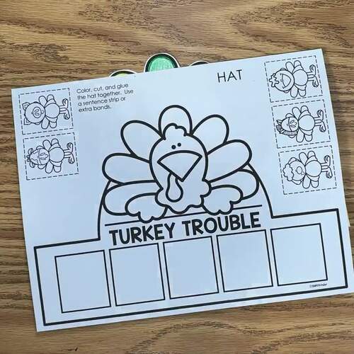 Turkey Trouble Activities, Craft, Sequencing, Writing, Thanksgiving ...