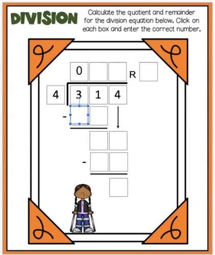 Long Division 3 Digit by 1 Digit With Remainders Google Slides and ...