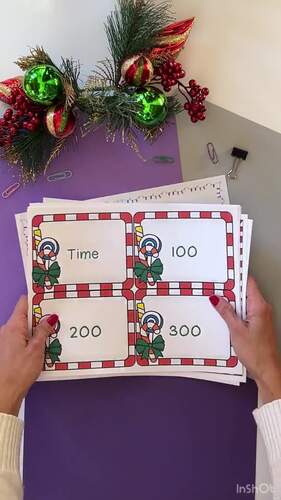 Math Jeopardy-Christmas, 2nd Grade-2 OA.1, 2OA.2, 2NBT.1, 2NBT.4, 2MD.7 ...