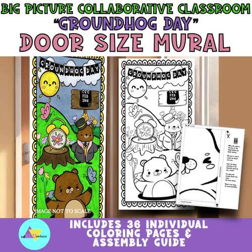 Big Picture Collaborative Classroom Artwork Murals: Groundhog Day Mural