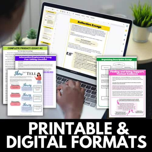 Essay Writing Lesson, Activity Year-Long BUNDLE: 5-Paragraph Essay ...
