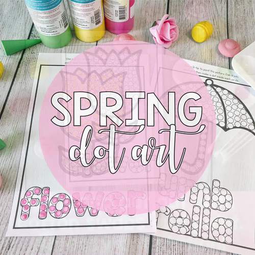 Spring Q-tip Craft by A Teacher and her Cat | TPT