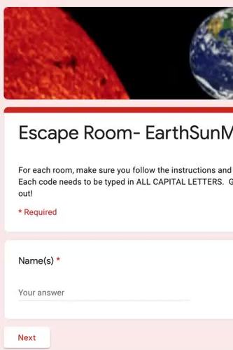 Earth, Sun, Moon Digital Escape Room, Breakout Room No PREP | TpT