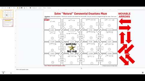 DIGITAL Maze - Simplifying Exponents (Algebraic Expressions) | TpT