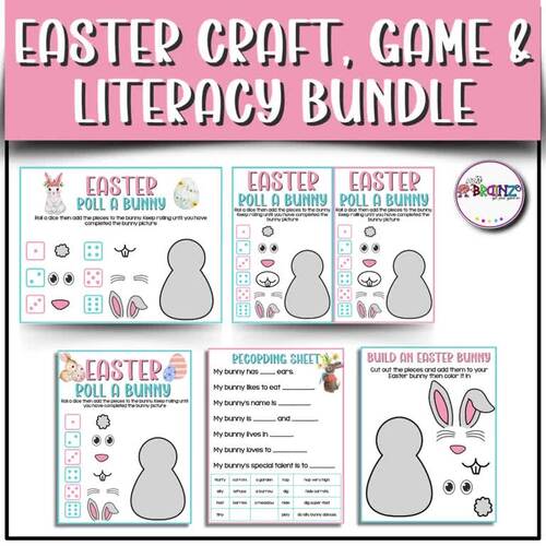 Easter Roll a Bunny Game | Spring Craft & Writing Activity | Dice ...