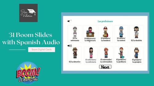 Boom™ Cards Spanish Vocabulary Professions, Las Profesiones with ...