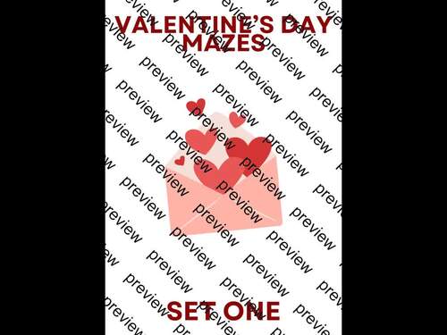 Valentine’s Day Mazes Symbols Gifts Feelings Emotions 2nd 3rd 4th 5th Grade