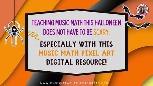 Music Pixel Art Halloween Rhythm Bundle - Color by Music Activities