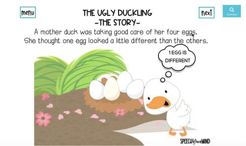 The Ugly Duckling Boom Cards™ BUNDLE Language & Basic Concepts | Fables