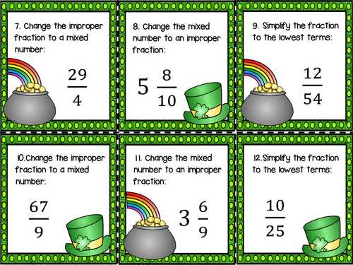 St. Patrick's Day Fractions | 4th & 5th Grade by Joyful 4th | TPT