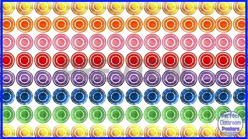 Bright Rainbow Watercolor Circles Digital Paper Background Commercial Use