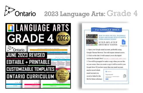 Grade 4 Language Arts 2023 | Ontario Long Range Plans | GOOGLE+ Docs ...