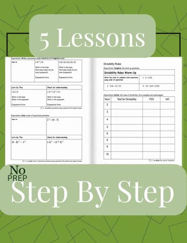 Unit 2 Exponents, Factors, and Fractions Guided Notes | 7th Grade Week 4