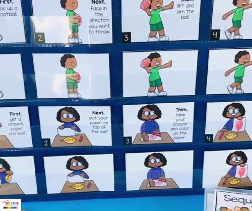 Sequencing Kindergarten Comprehension Literacy Center Bilingual Fall Autumn