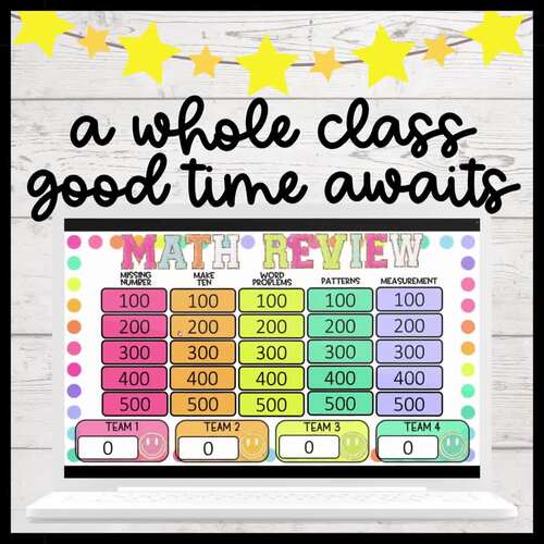 Kindergarten Math Review Game Show | Math Review | End of Year Review ...