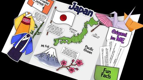 Japan Lapbook | Country Study Craft Activity | Geography and Culture ...