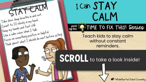 Staying Calm Social Skills Story - Impulse Control & Self Regulation ...