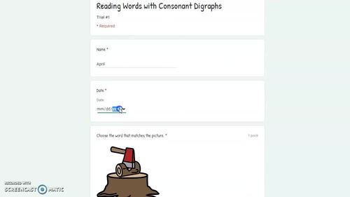 Consonant Digraphs Digital Phonics Quick Checks | Google Forms Reading ...