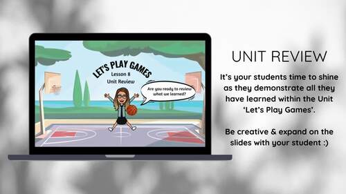 Online ESL Lesson - Let's Play Games - L8 - Unit Review by ...