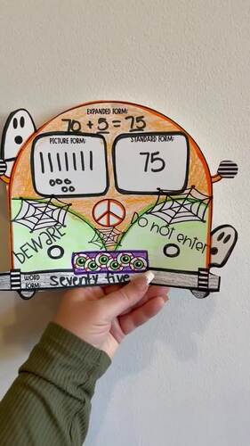 Halloween Math Place Value Craft Bundle by The Teaching Diva Corner