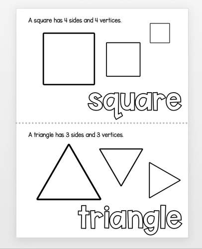 2D Shapes Mini Book by Lala Land | TPT