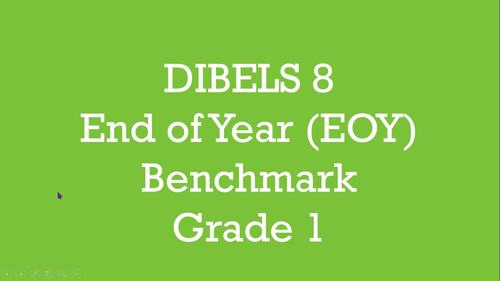DIBELS 8 EOY Benchmark Assessment Grade 1 by Peaceful Classroom | TPT