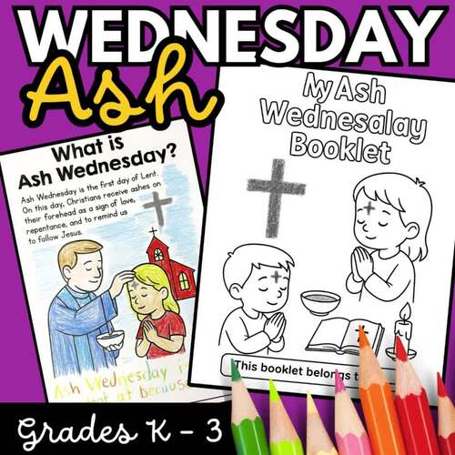 Ash Wednesday Booklet | Lent Activities | Catholic Worksheets | TPT