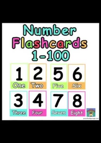 Number Flashcards 1-100 by Preschool Garage | TPT