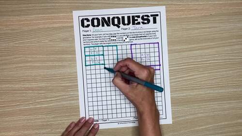 Conquest Area and Perimeter With Tiling Practice Math Game | TPT