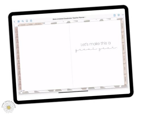 Boho Goodnotes Digital Planner with 94 Digital Stickers for Boho ...