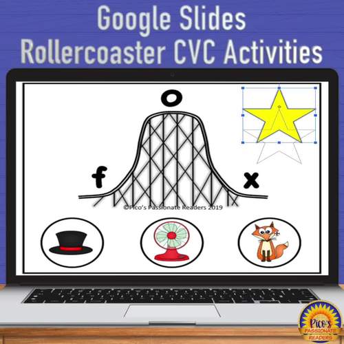 CVC Roller Coaster Blending Digital Clip Cards by Pico's Passionate Readers