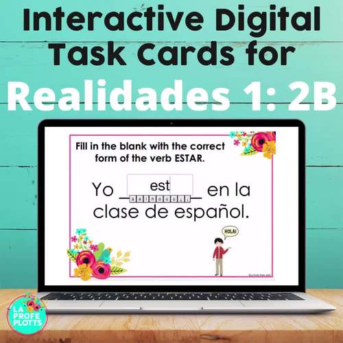 Realidades Auténtico 1 Capítulo 2B BOOM CARDS | Digital Task Cards