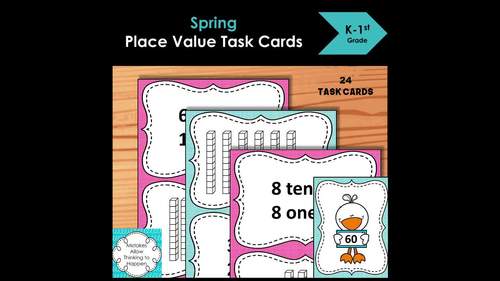 Spring Place Value Matching Task Cards by Mistakes Allow Thinking to Happen