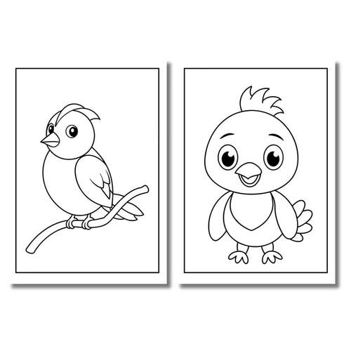 Cute Bird Coloring Pages, Coloring Sheets, Preschool, Worksheets