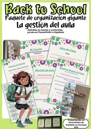 Spanish: Curso escolar organizado: Back to School Material para unas clases