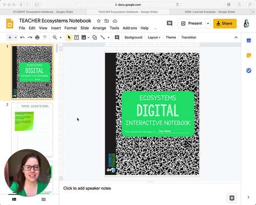 DIGITAL Ecosystems & Food Webs Interactive Notebook | Independent ...