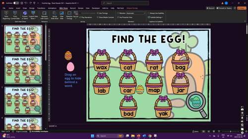 Easter Digital Hide & Seek | Find the Egg | Short Vowel CVC Words