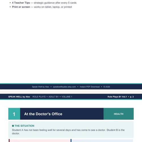 ESL Role Play Bundle | All 5 Pair-Work Sets | Teen Adult Business