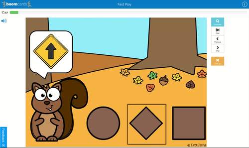 PreK Fall Math Preschool Boom Cards | 2D Shapes Matching by Ever Joyful