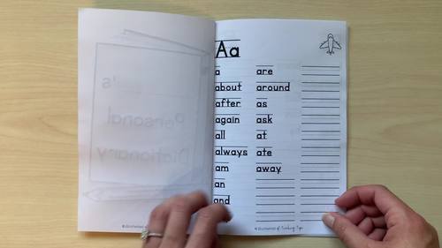 Personal Dictionary: Dolch Sight Words for Elementary Students | TPT