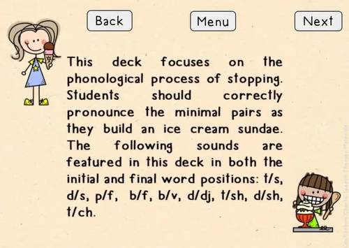 Stopping for Ice Cream Minimal Pairs Boom Cards | TPT