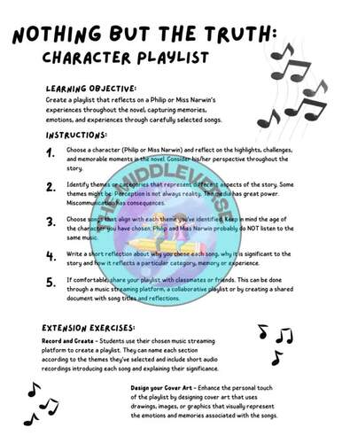 Nothing but the Truth: Character Playlist Project by The MiddleVerse