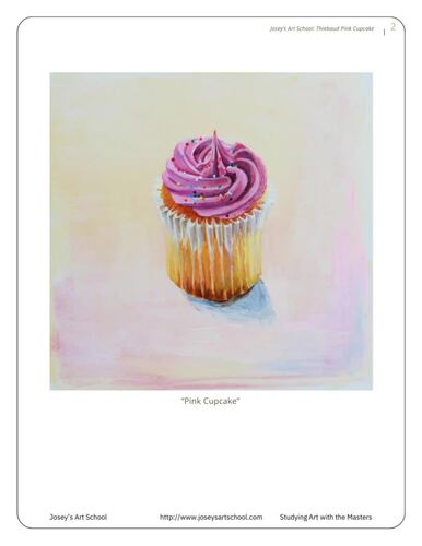 Wayne Thiebaud Art Lesson Cupcake Americana Writing Activity Biography