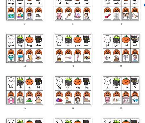 Halloween CVC Decode & Match Puzzles - Kindergarten Literacy by Magical ...