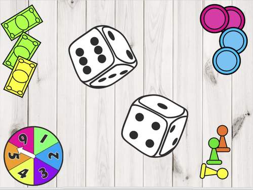 Digital Spinner and Dice Combo Pack Google Classroom Distance Learning